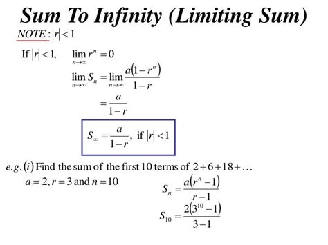 Image result for Sum to Infinity Examples