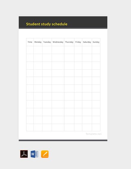 Image result for Student Study Schedule