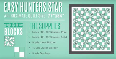 Image result for Hunter's Star Quilt Pattern Tutorial