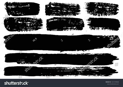 Collection Vector Grunge Style Brushes Stock Vector (Royalty Free ...