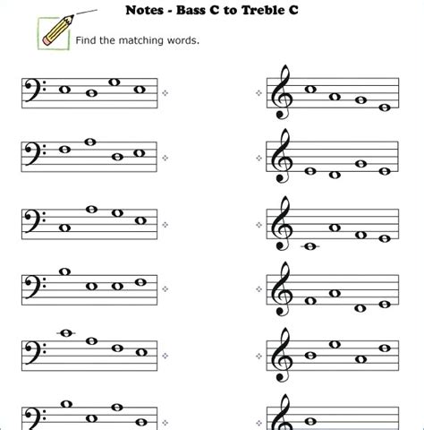 Image result for Bass Clef Notes Worksheet