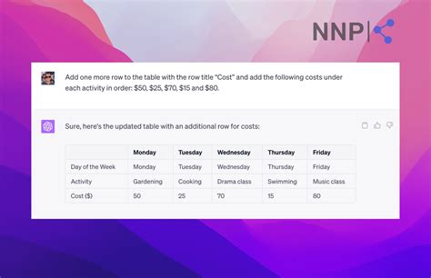 Image result for How to Create a Table Using Chatgpt