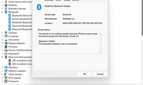 Image result for Bluetooth Adapter Driver Error