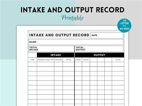 Image result for Fluid Intake and Output Chart