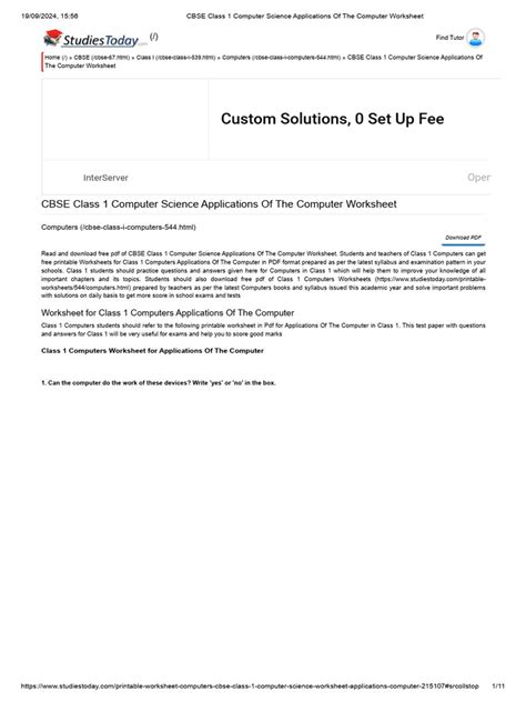 Image result for Class 1 Computer Science Questions