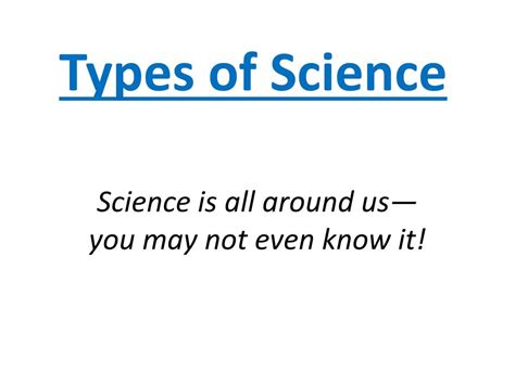 Image result for Different Types of Science