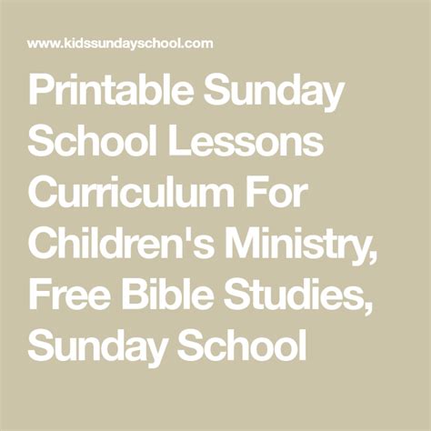 Image result for Free Sunday School Lessons