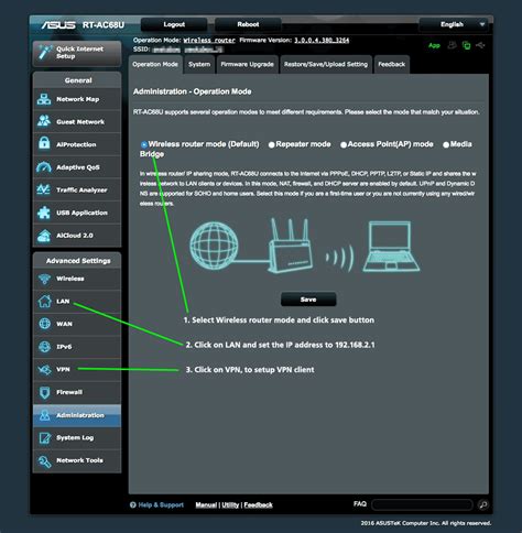 Setting up a VPN client using Asus RT-AC68U router modem | duvien.com