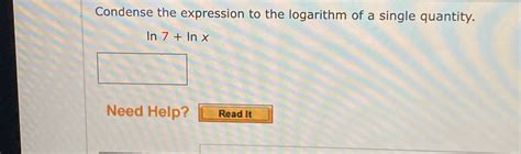 Image result for Condense Expression to a Single Logarithm
