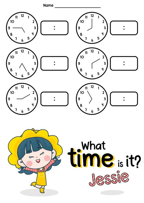 Image result for First Grade Math Telling Time Worksheets
