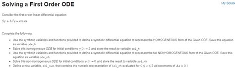 Image result for How to Solve First Order Linear Ode
