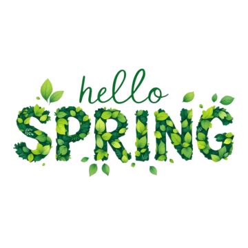 Image result for Hello Spring Text PNG