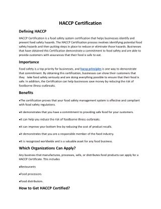 Image result for HACCP Certification Process