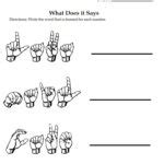 ABC Sign Language Worksheet | Language Worksheets