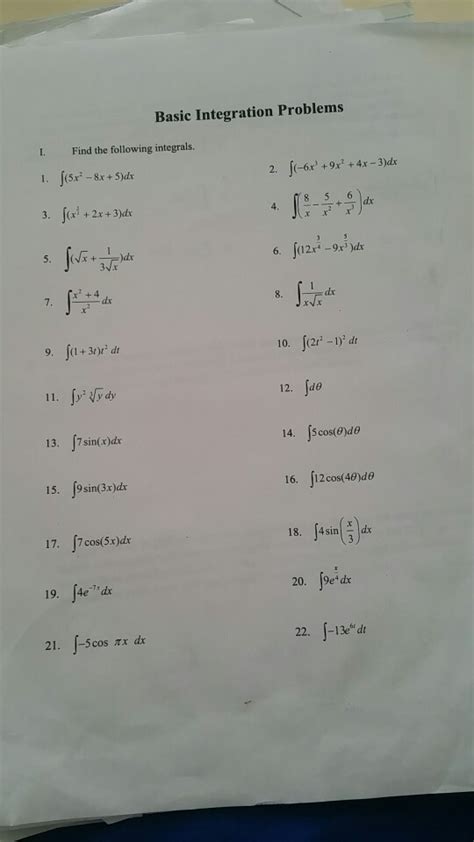 Image result for Basic Integration Problems