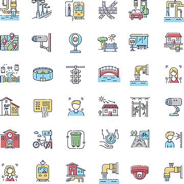 Infrastructure Icon Set Symbol Infrastructure Icon Vector, Symbol ...