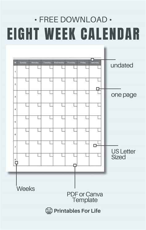 Image result for Week 8 Printable Schedule