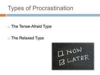 Image result for Procrastination Types
