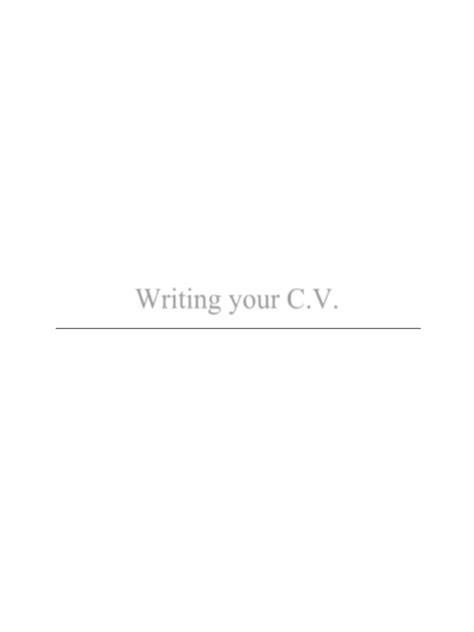 Image result for CV Writing PDF