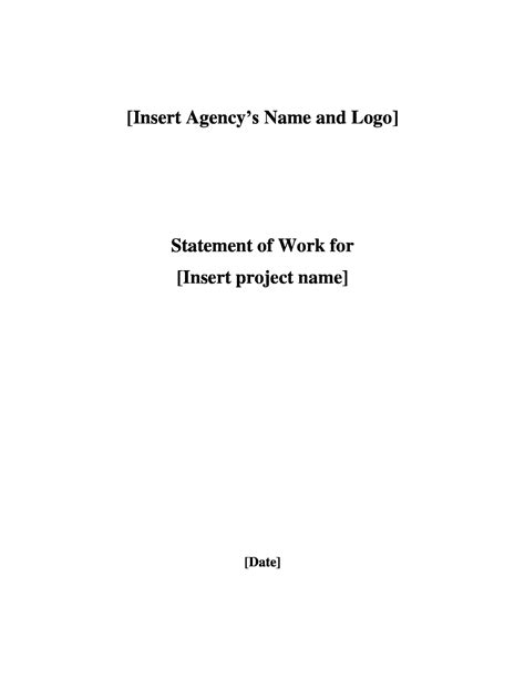 Image result for Statement of Work Format Example