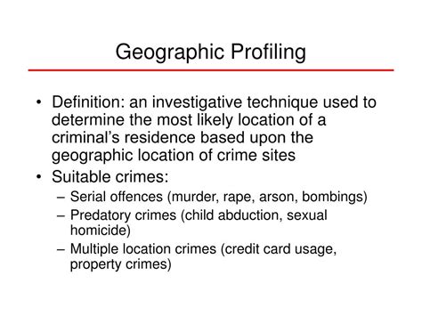 Image result for Geographic Profiling