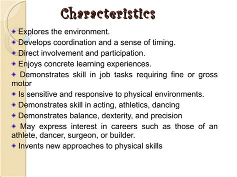 Bodily kinesthetic intelligence | PPT