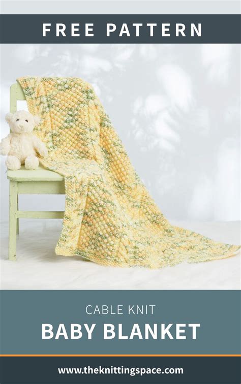 Image result for Cable Baby Blanket Knitting Pattern