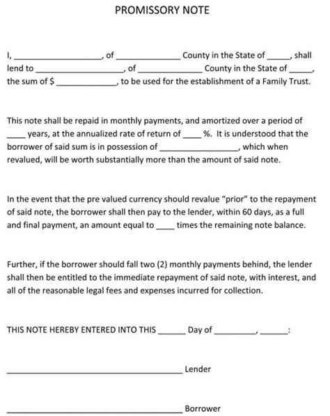 Image result for Promissory Note