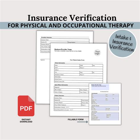 Image result for Physical Therapy Insurance Verification Form
