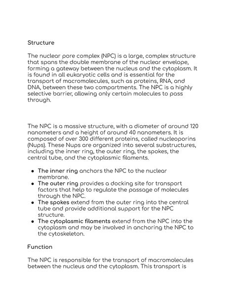 Image result for Nuclear Pore Complex Structure Model