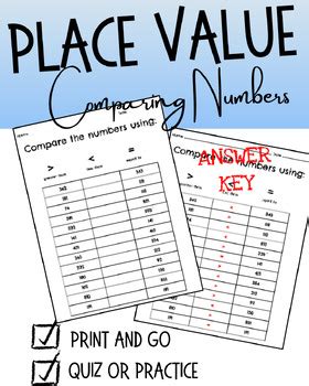 Image result for Place Value Comparing Numbers Worksheet