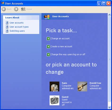 Image result for User Account Control Windows XP