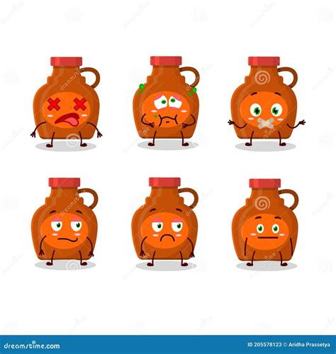 Maple Syrup Cartoon Character with Nope Expression Stock Vector ...