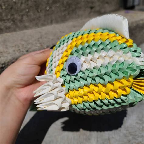 Image result for 3D Origami Fish Tutorial