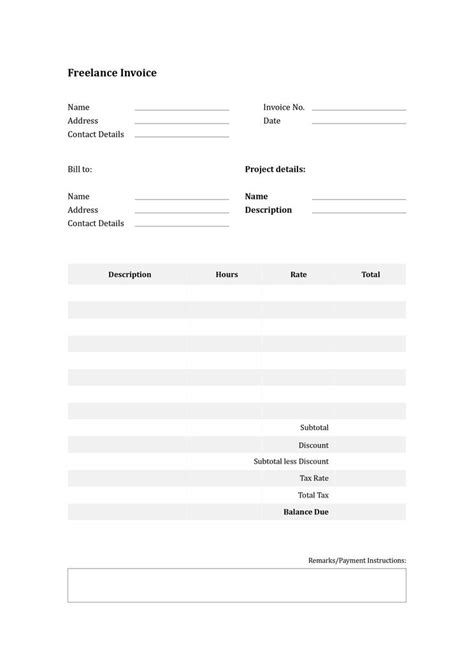 Image result for Freelance Invoice Example