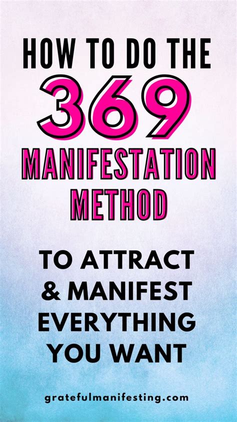 Image result for 369 Manifestation Method Example