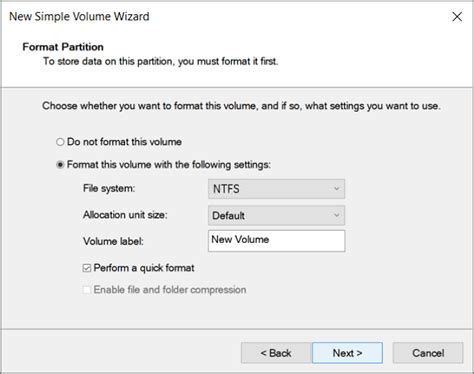 Image result for New Simple Volume Wizard Format Partition