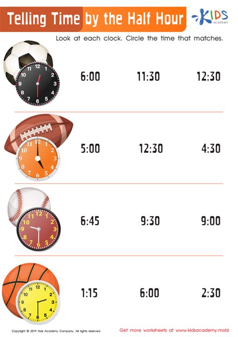 Image result for First Grade Math Telling Time Worksheets