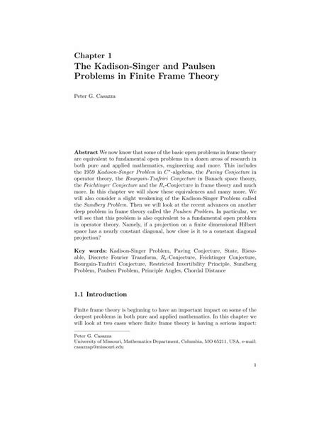 Image result for Kadison-Singer Problem