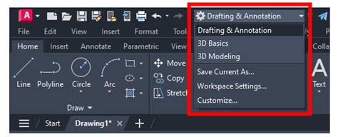Image result for AutoCAD Workspace Settings