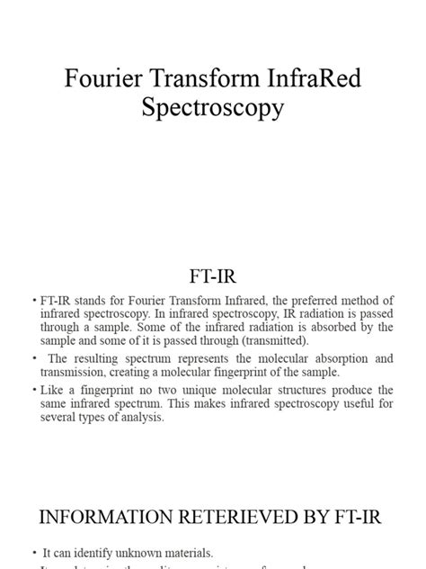 Image result for Fourier Transform Infrared Spectroscopy