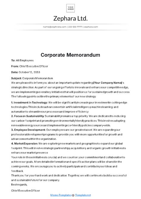 Image result for Memorandum Format