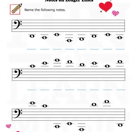 Bass Clef Ledger Lines Diagram | Quizlet