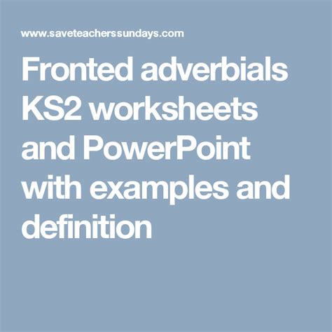 Image result for Fronted Adverbials Examples