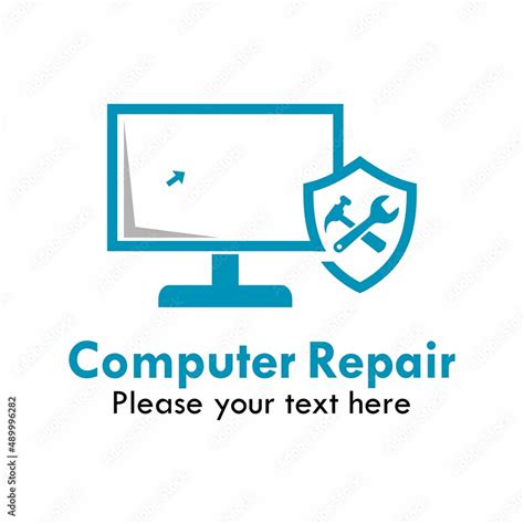 Computer repair logo template illustration Stock Vector | Adobe Stock