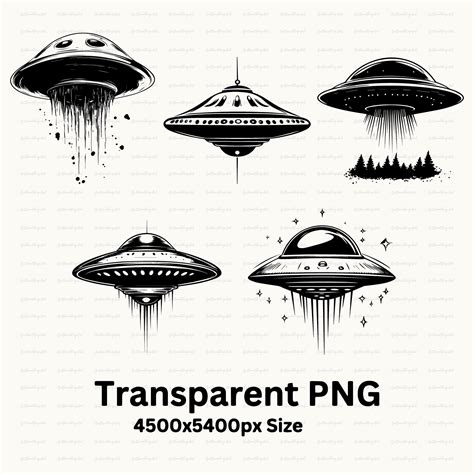 Alien Silhouette Bundle Svg, Alien Svg Vector Set, Alien Clipart Png ...