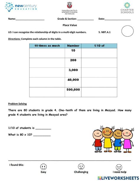 Image result for Place Value Matching Worksheet