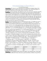 Image result for Final Lab Report Example Enthalpy