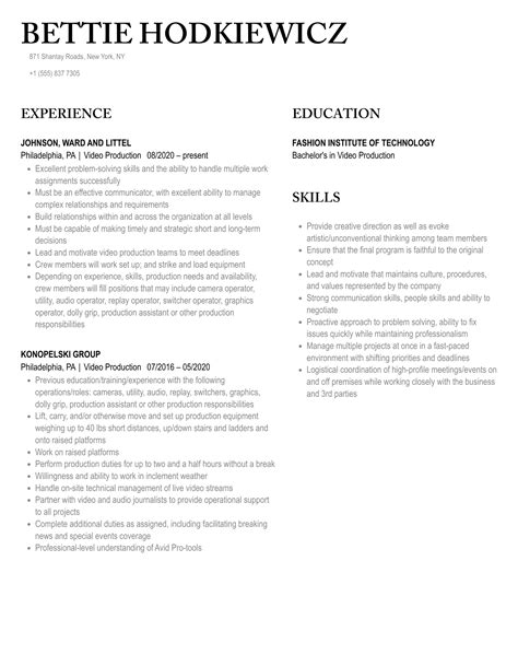 Image result for Video Resume Sample