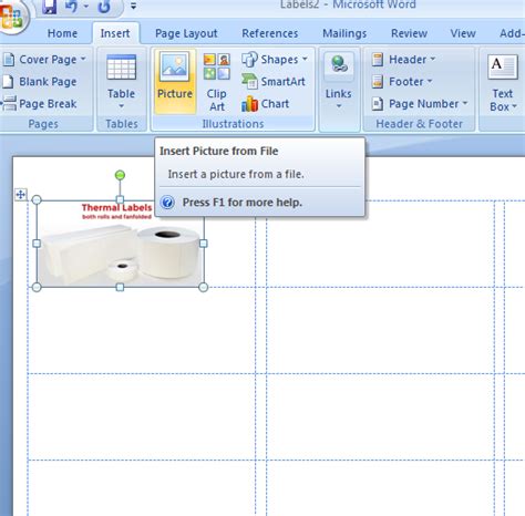 Image result for How to Create Sticker Labels in Word